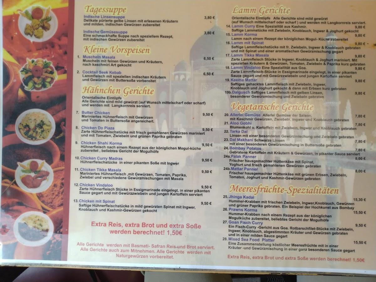 Menu at Asia Point restaurant, Düsseldorf