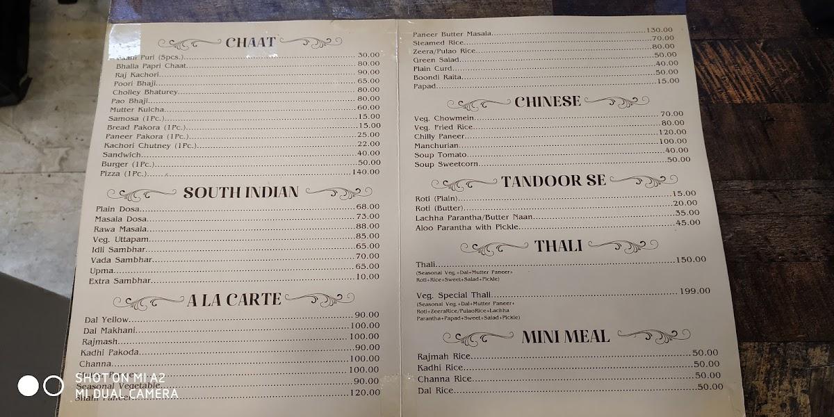 Menu at Gulab, India, No. 3