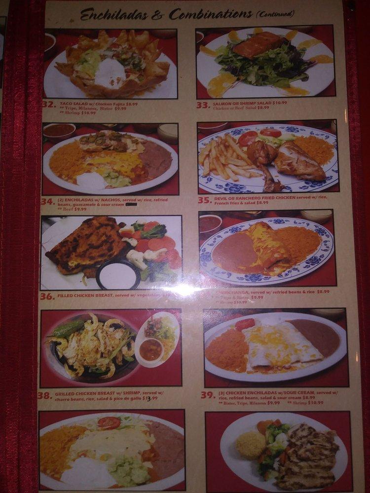 Menu at El TEJAS MEXICAN RESTAURANT, Haltom City