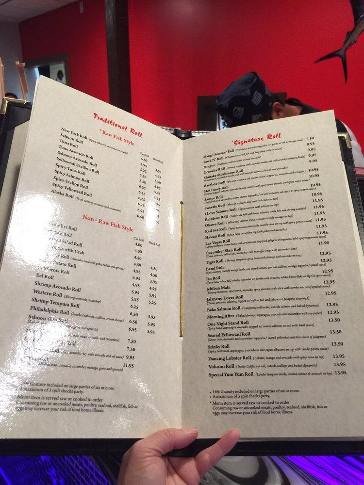Menu at Okawa Steak House & Sushi restaurant, Bend
