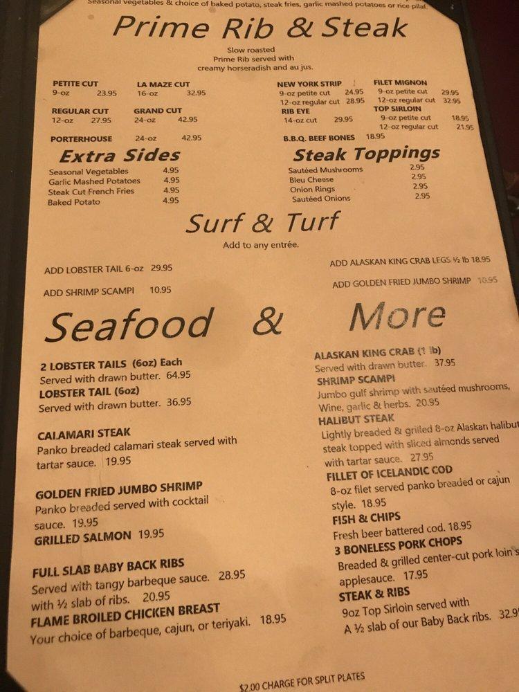 Menu at Cafe La Maze, National City, Highland Ave