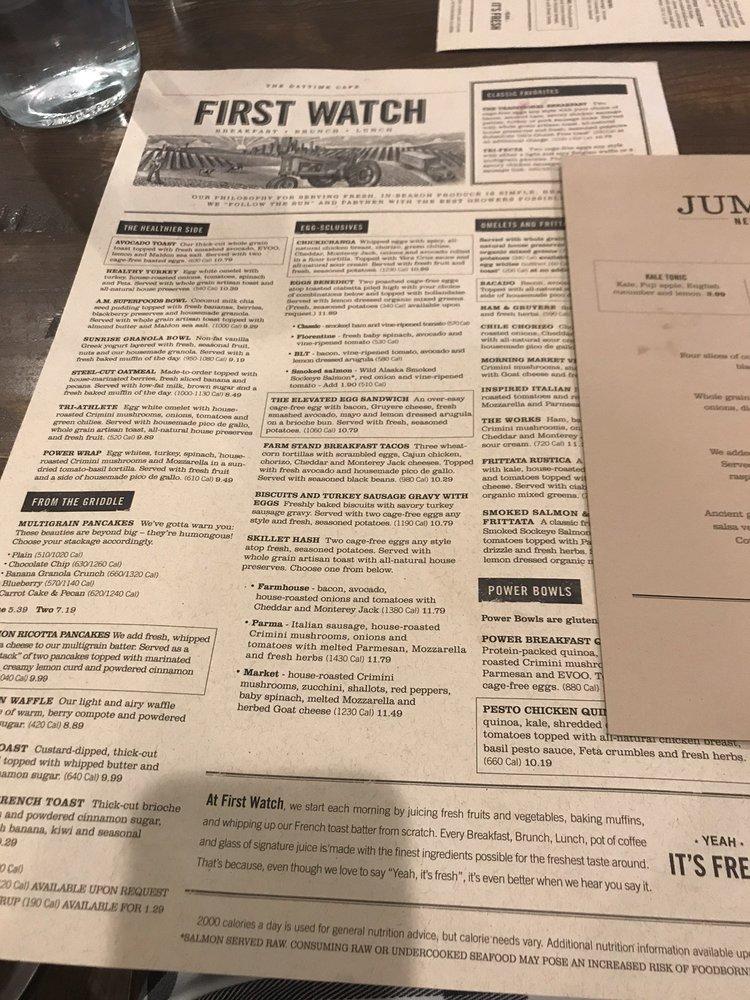 Menu at First Watch cafe, McKinney, S Custer Rd Ste 600