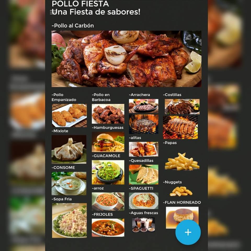 Carta del restaurante Pollo Fiesta, Tehuacán, Av. Independencia Ote. 143