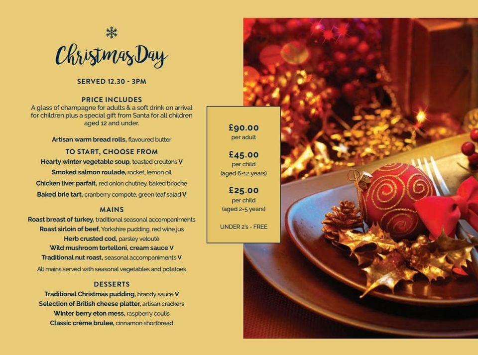 Menu at Mere Court Hotel restaurant, Knutsford