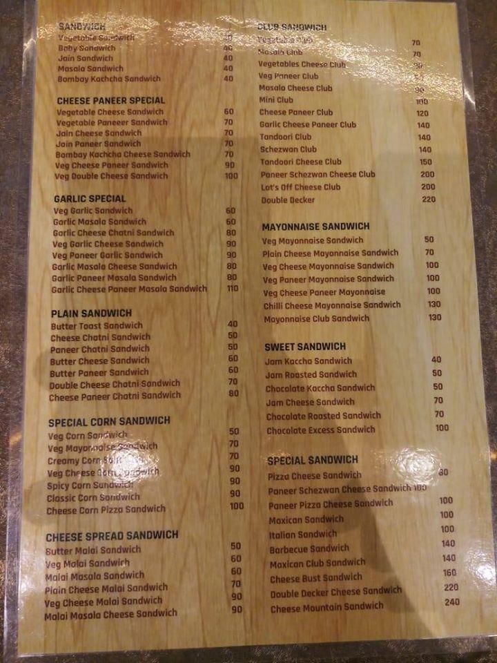 Menu at YARA DA THIYA, Indore