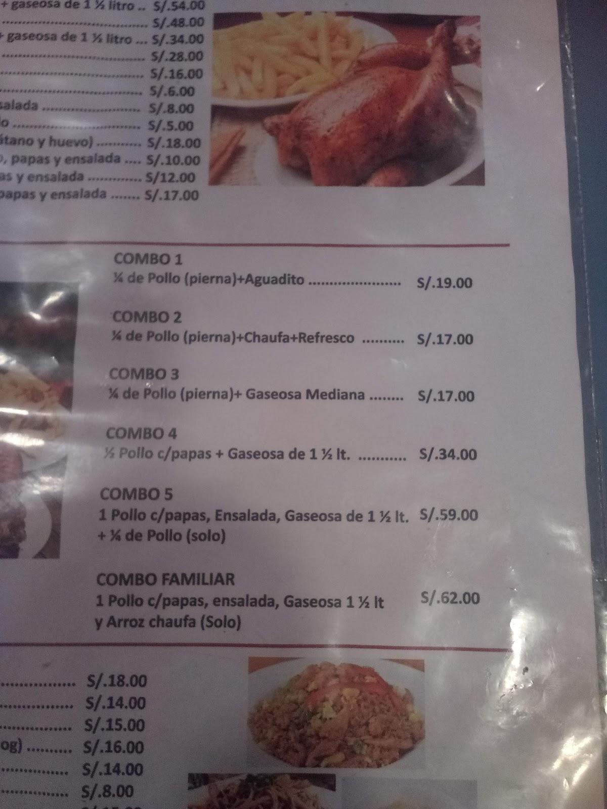Menu at Happy Chicken restaurant, La Victoria