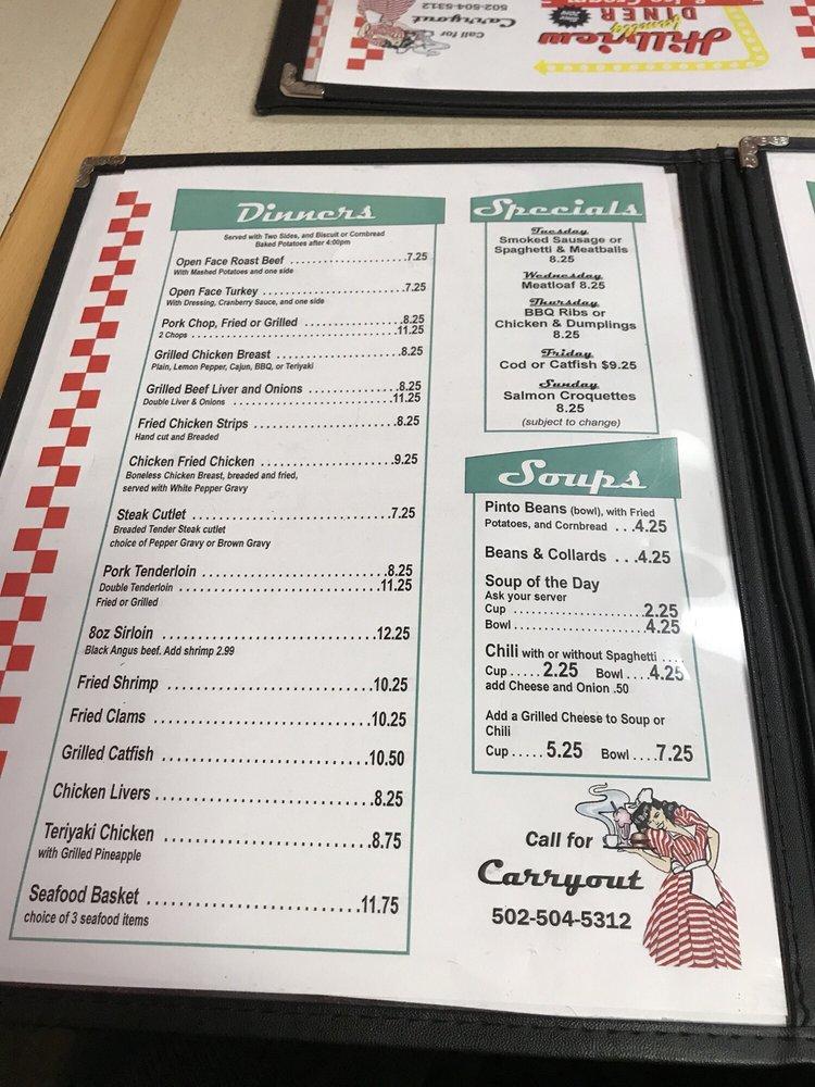 Menu at Hillview Family Diner restaurant, Louisville