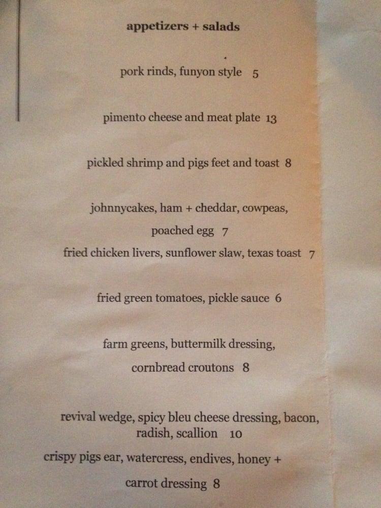 Menu at Revival pub & bar, Minneapolis