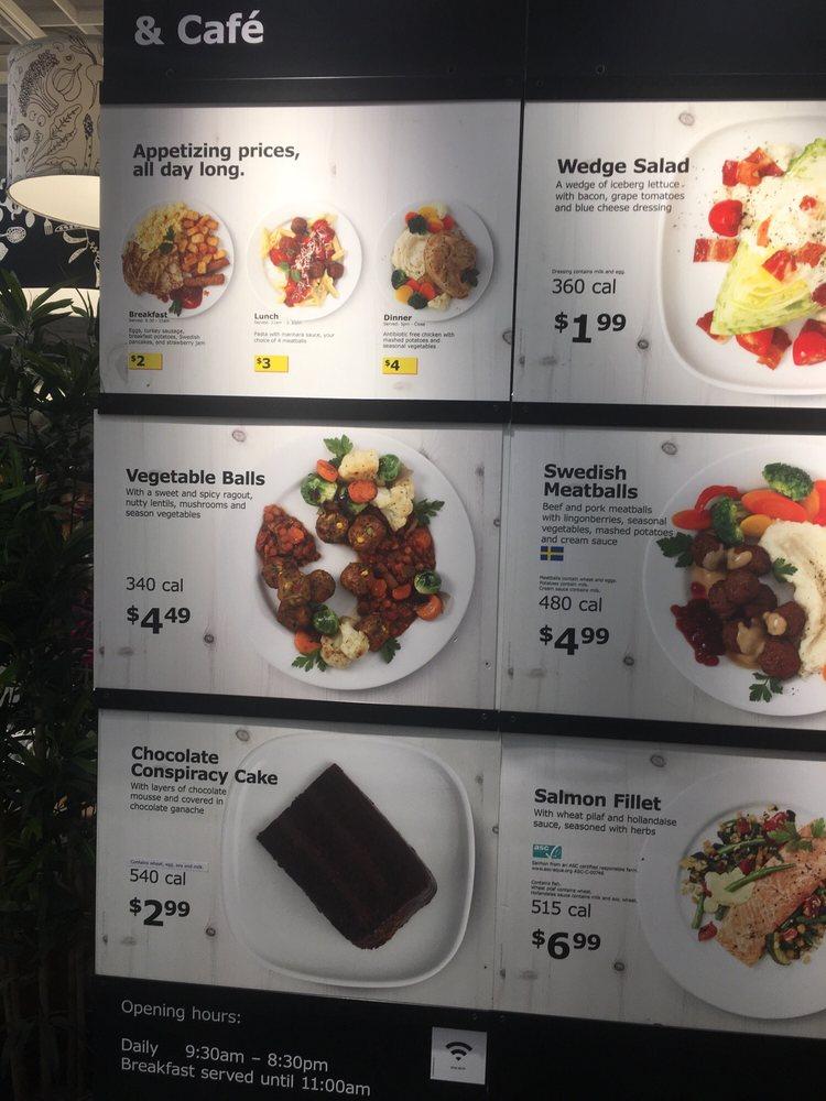 Menu at IKEA Restaurant, San Diego