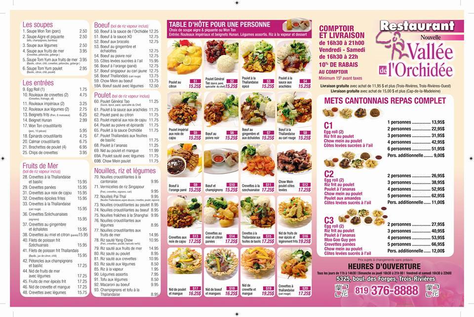 Menu au ITACHO SUSHI À VOLONTÉ restaurant, Trois-Rivières