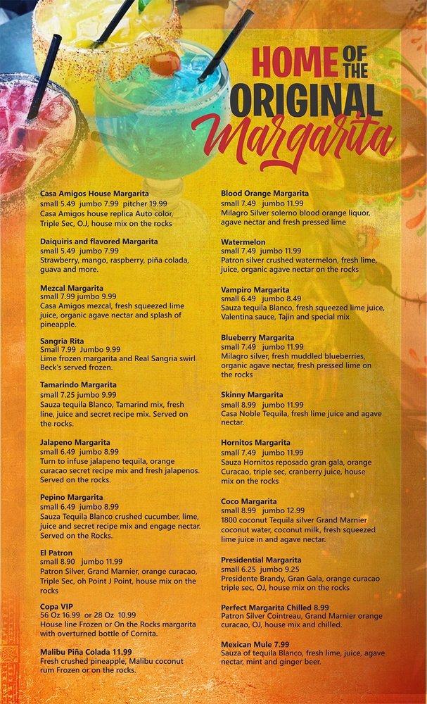 Menu at Coco's & Beer Authentic Mexican Grill restaurant, Columbia