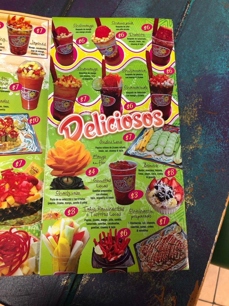 Menu at Pinas Locas Quetzaly pub & bar, Paterson