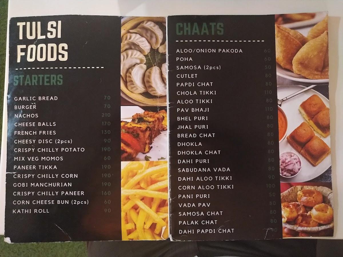 Menu at Tulsi Foods, Chennai, 2