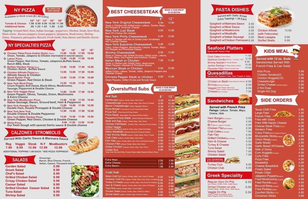 Menu at New York Fried Chicken Pizza & Subs pizzeria, Essex