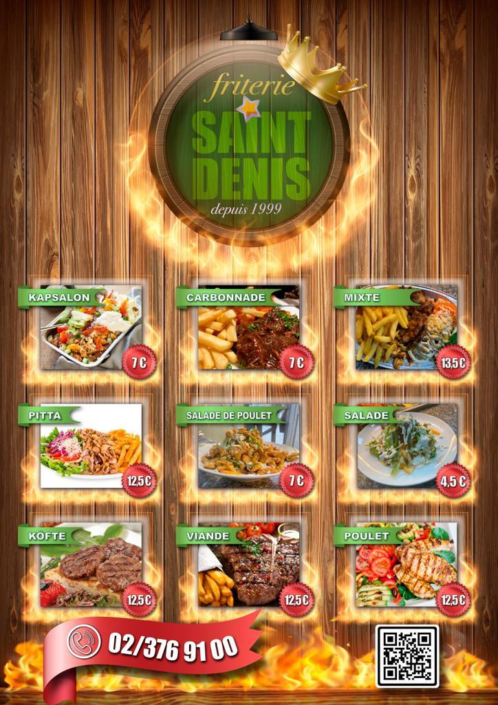 Menu at Snack Saint-Denis, Forest