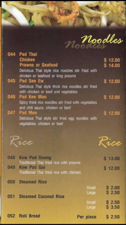 Menu at Thai @Sale restaurant, Sale
