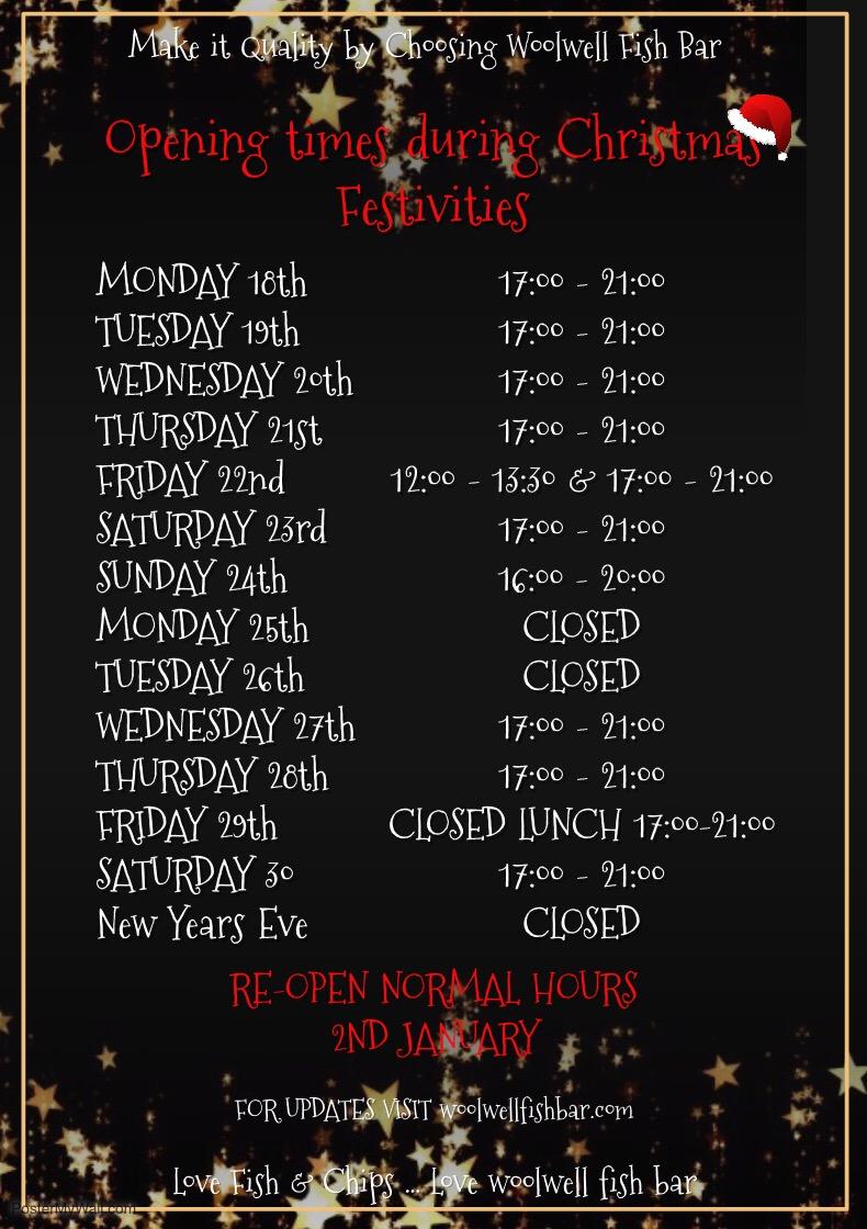Menu at Woolwell Fish Bar, Plymouth