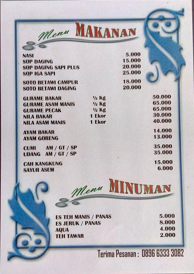 Menu at RAJANYA IKAN BAKAR restaurant, Bekasi Regency