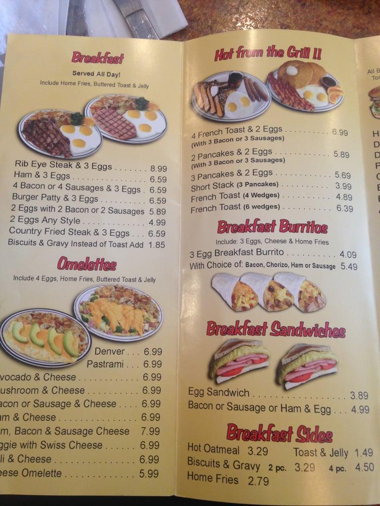 Menu at Perry's Place restaurant, Anaheim, E La Palma Ave