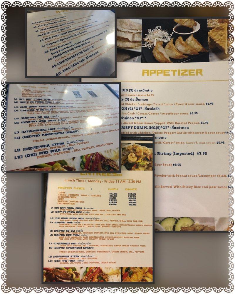 Menu at Zaap Thai Cuisine - Authentic Thai Food restaurant, Bossier City