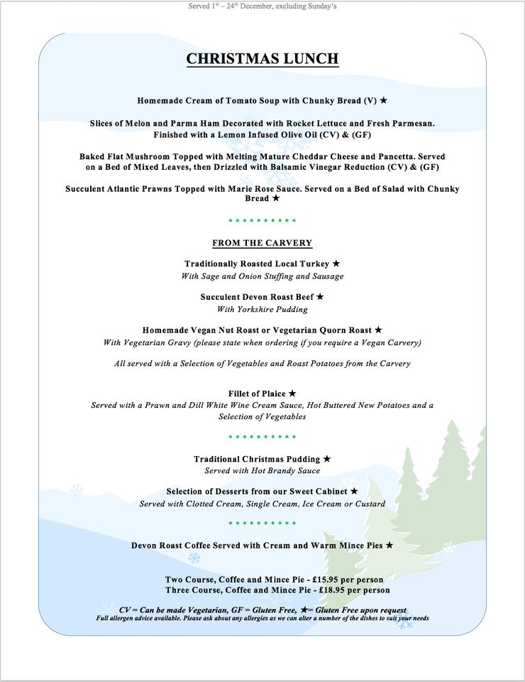 Menu at Ye Olde Smokey House pub & bar, Paignton