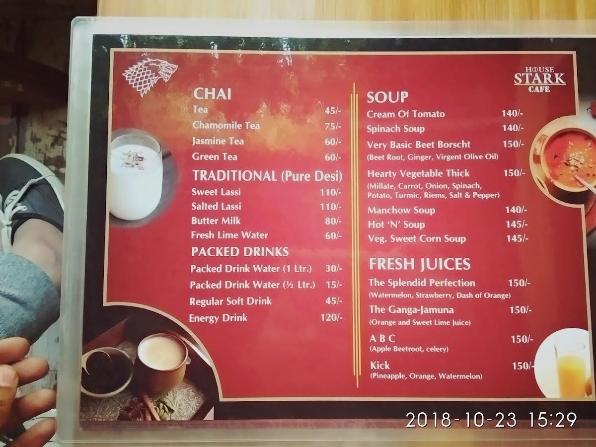 Menu at House Stark Cafe, Allahabad