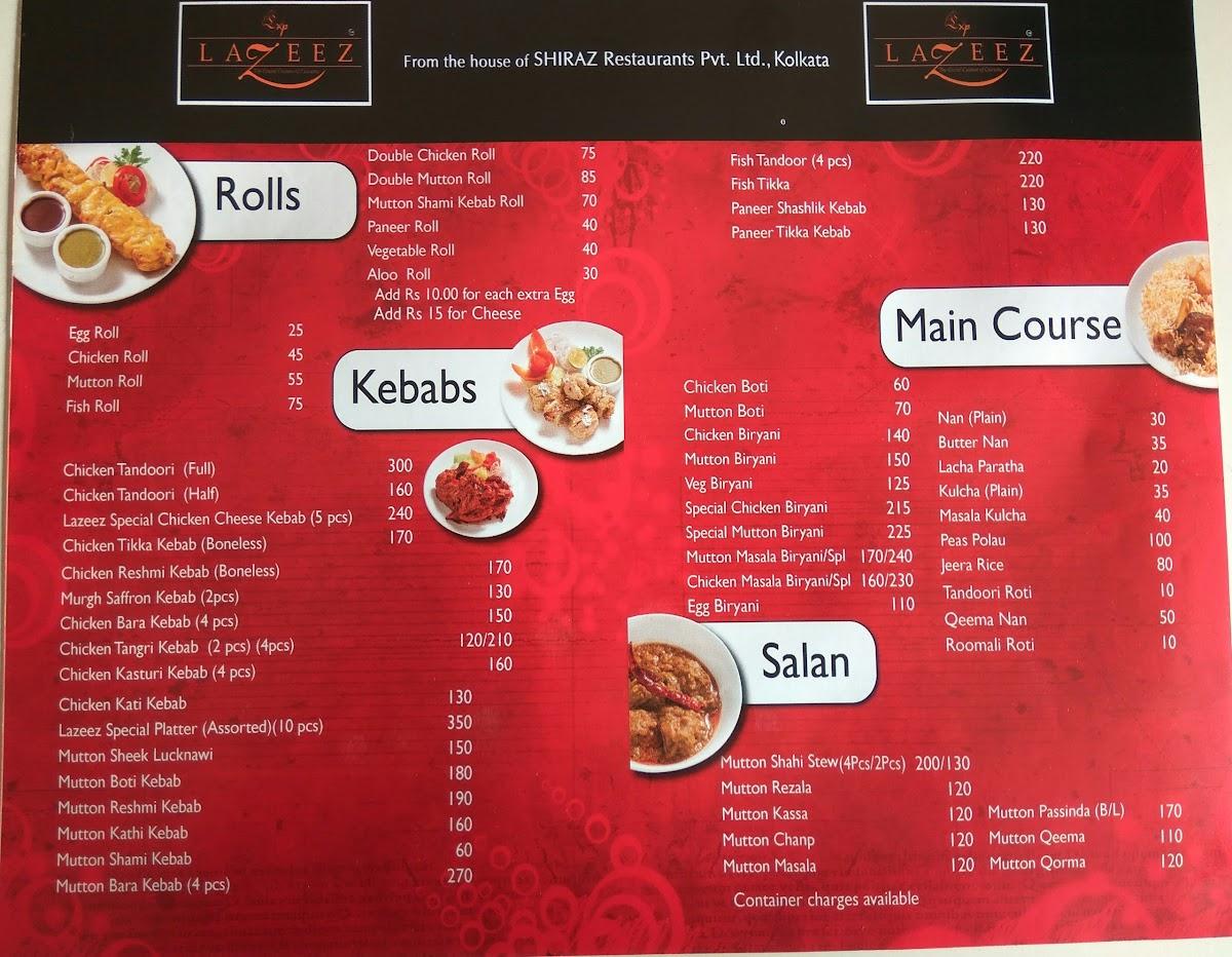 Menu at Lazeez Xpress, Asansol