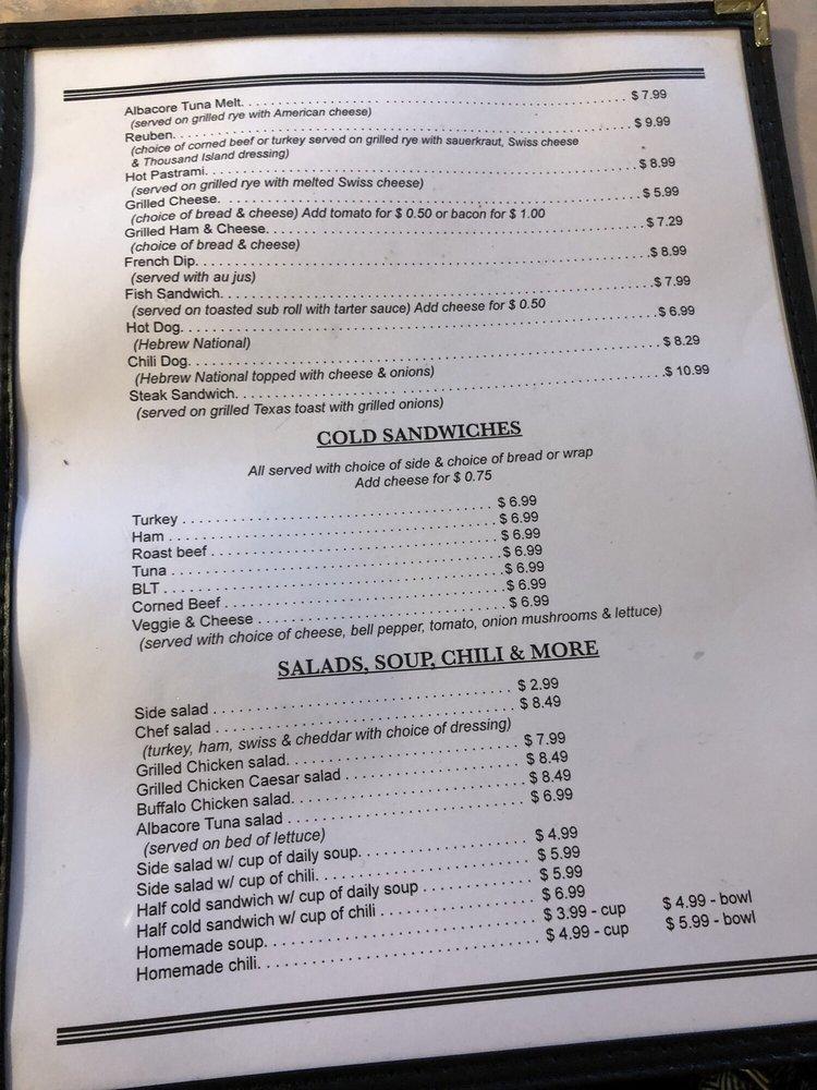 Menu at The Early Bird Cafe, Pine