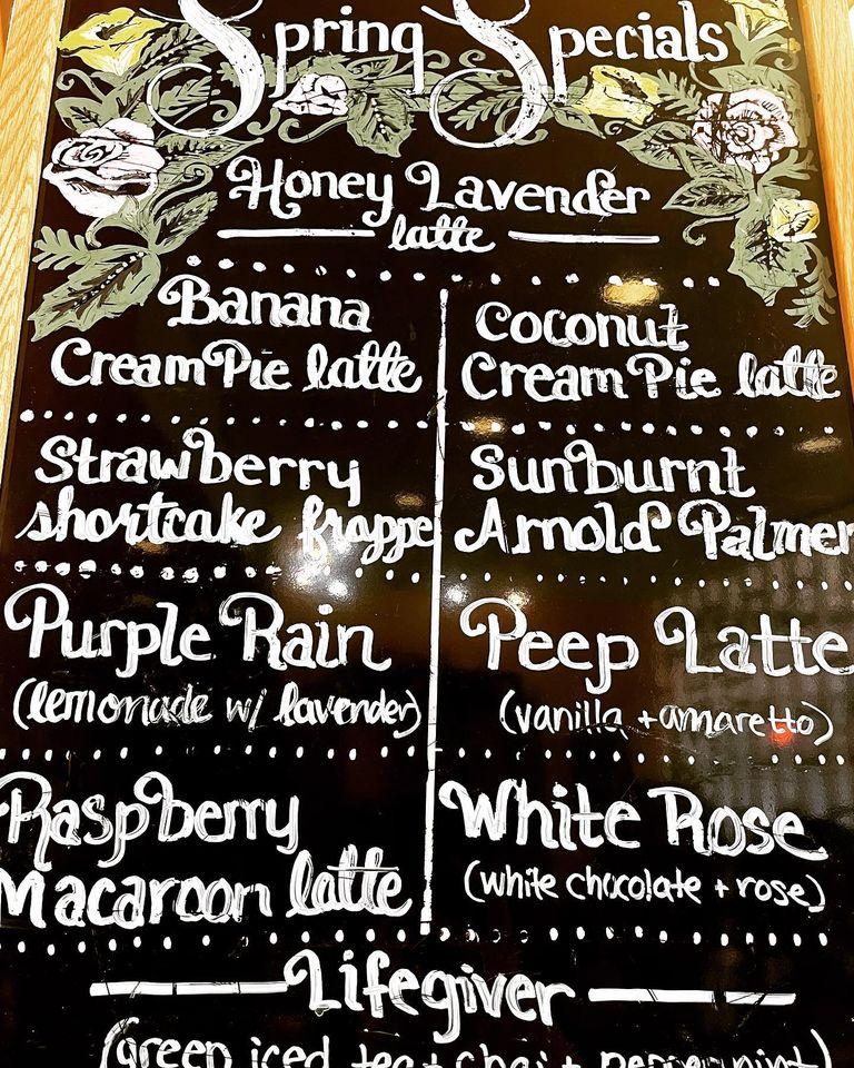 Menu at Rooster Moon Coffeehouse cafe, Hagerstown