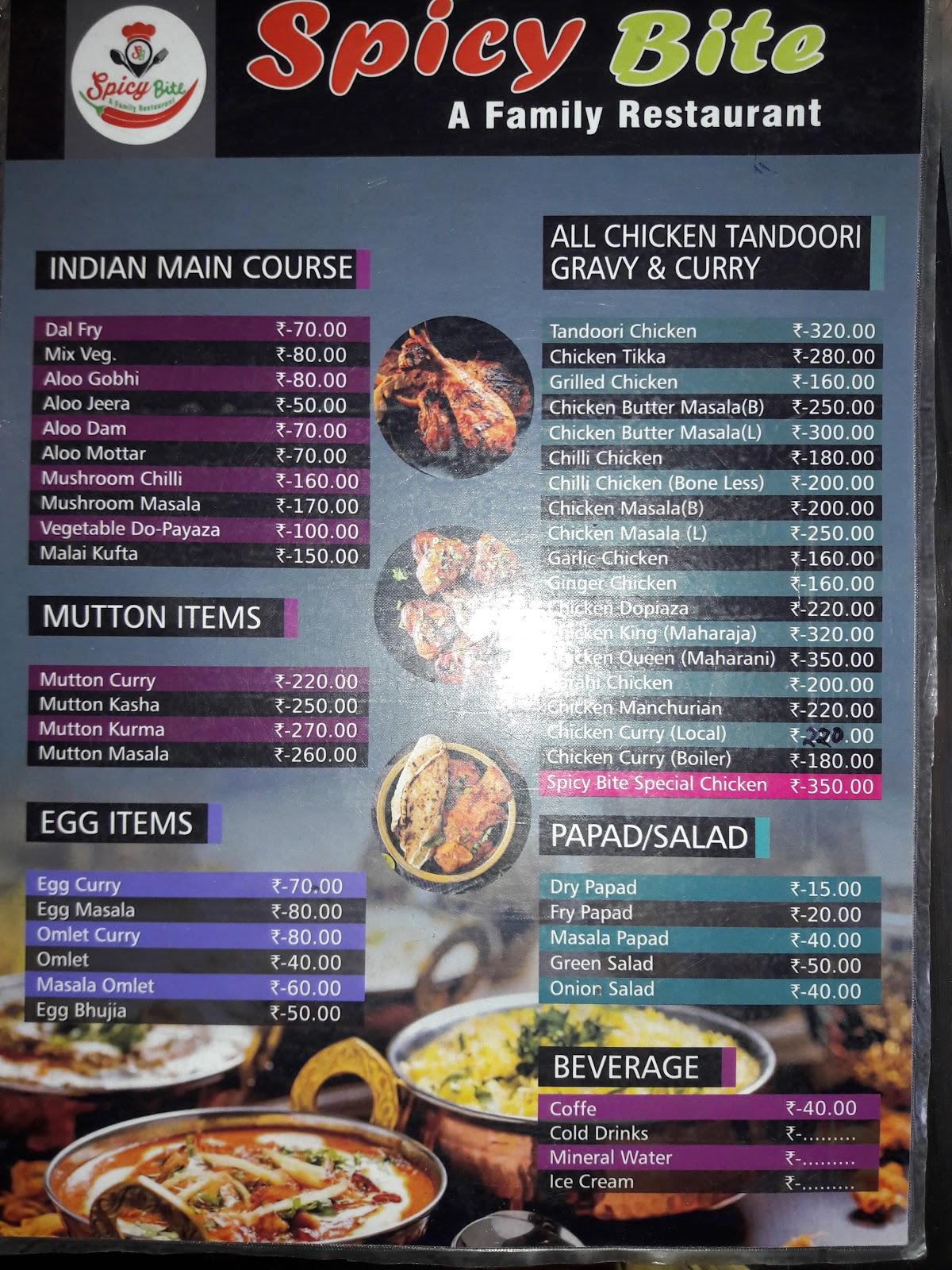 Menu at Spicy Bite, Barpeta Road