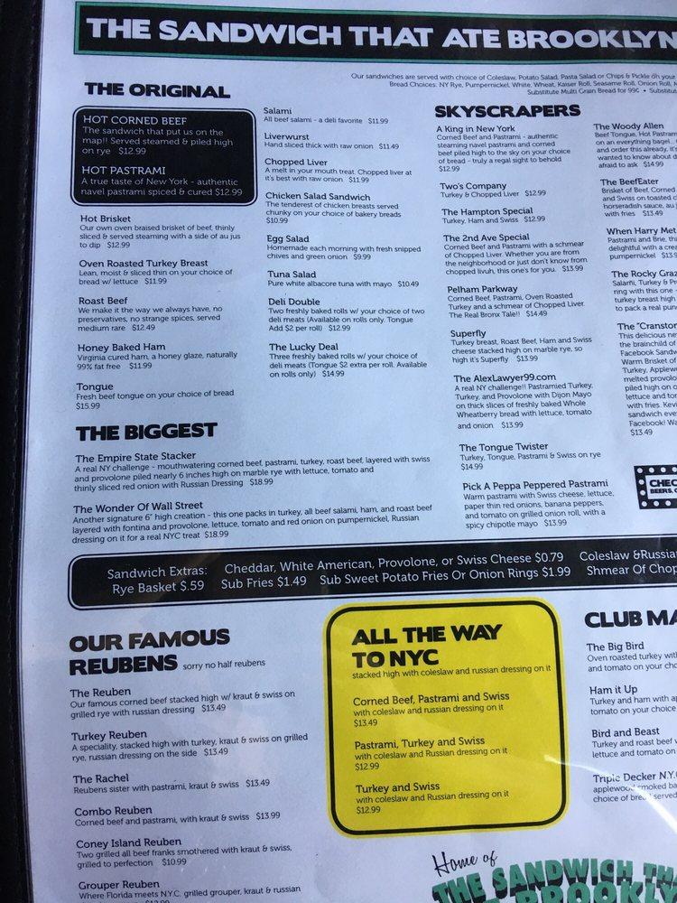 Menu at The Lucky Dill restaurant, Palm Harbor, US Hwy 19 N