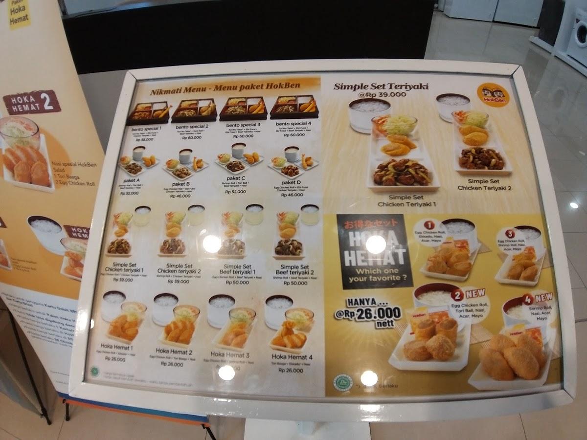 Carta del restaurante HokBen Grand Yogya Subang, Subang