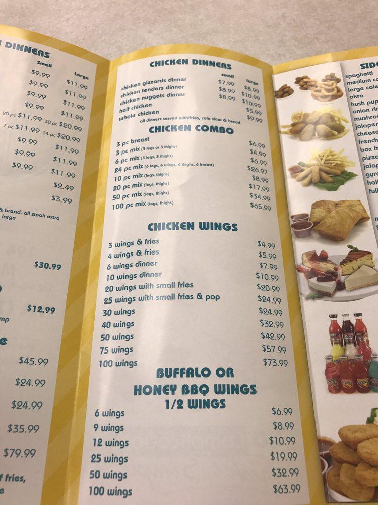 Menu at Shark Fish & Chicken restaurant, Matteson