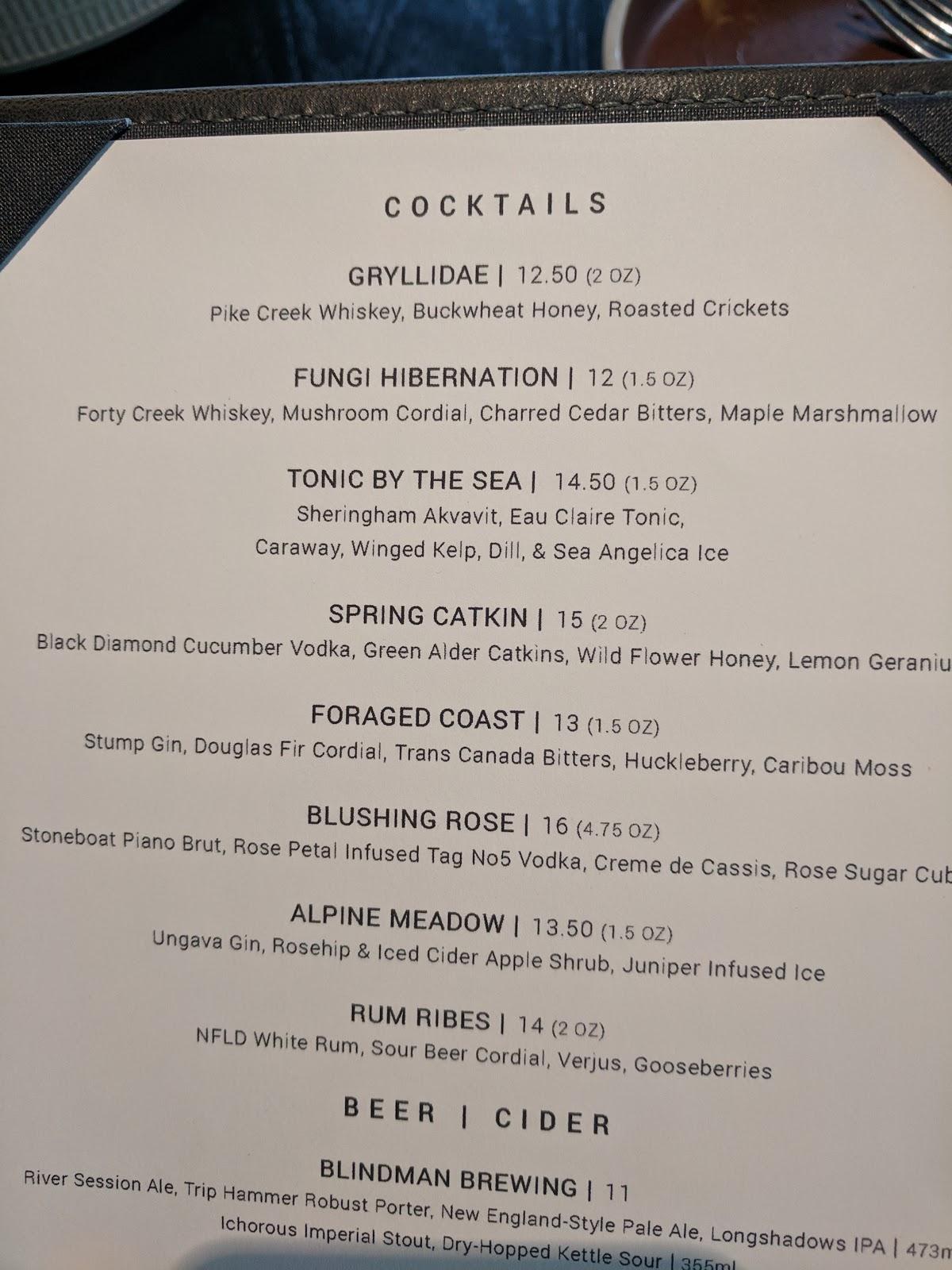 Carta del restaurante The Butternut Tree, Edmonton