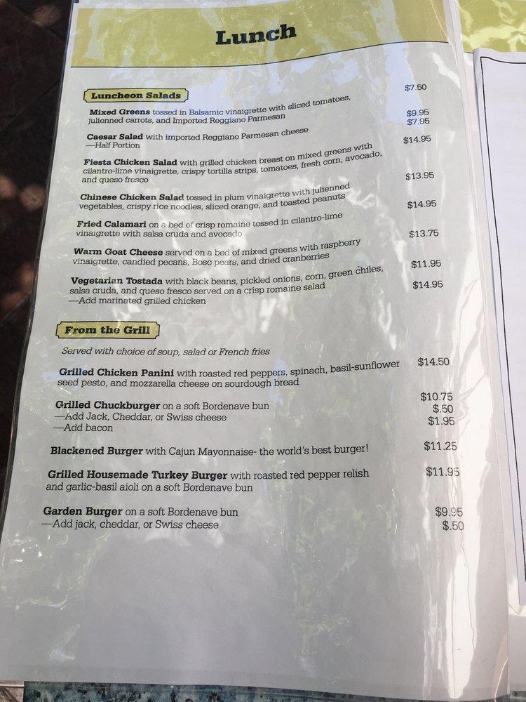 Menu at Half Day Cafe, Kentfield