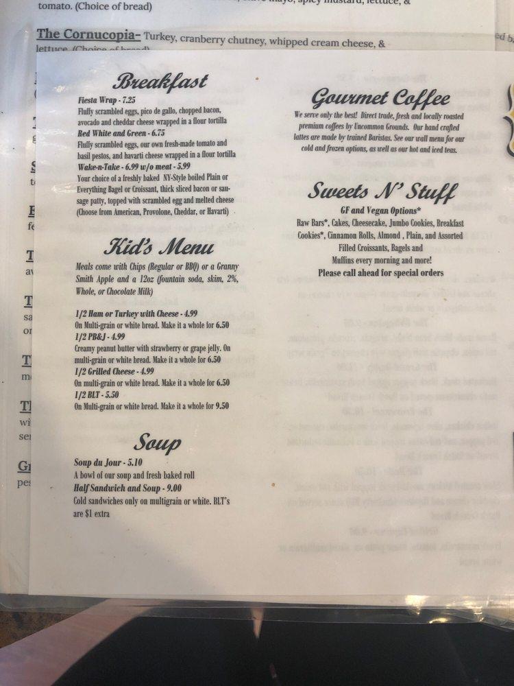 Menu at Cafe Julia, South Haven