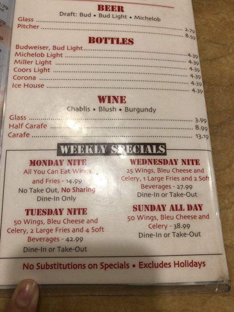 Menu at Flyers Wings & Grill restaurant, Orlando, W Colonial Dr