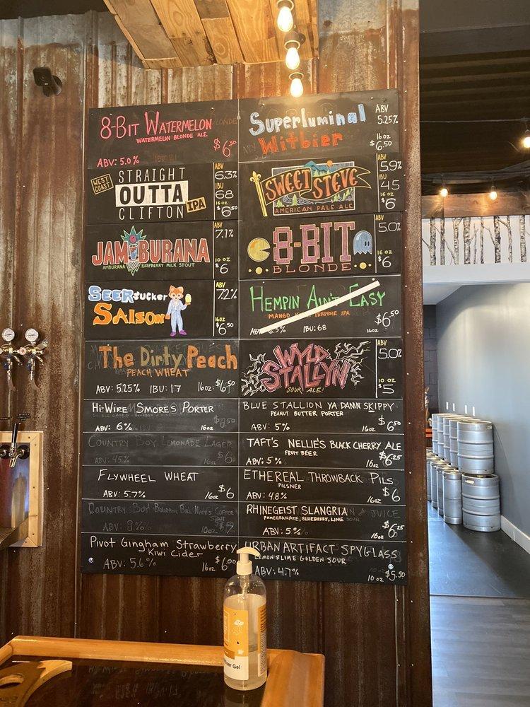 Menu at Gallant Fox Brewing pub & bar, Louisville