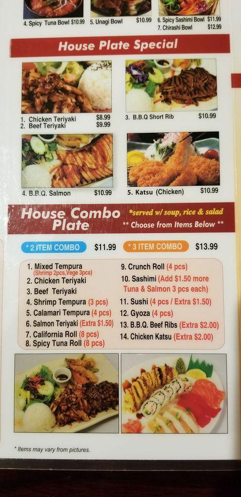 Menu at Red Wasabi restaurant, Loma Linda