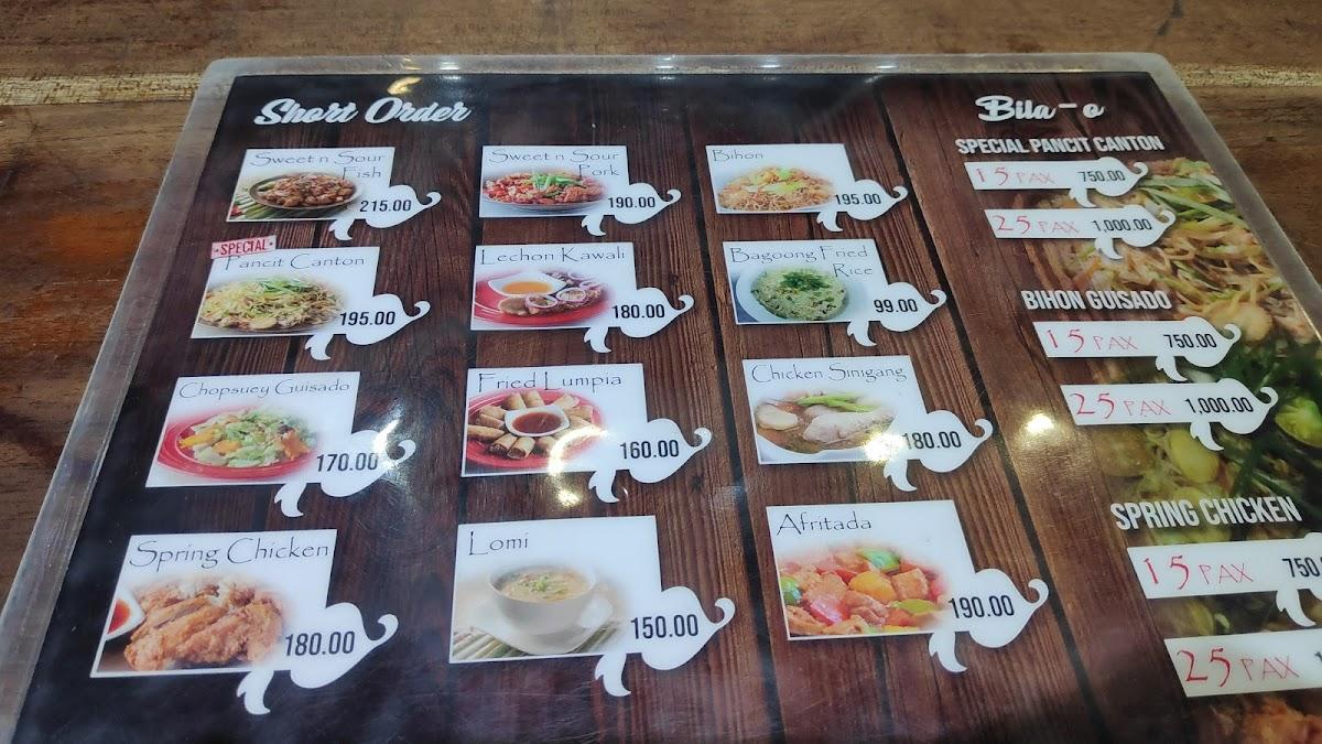 Menu at Shamrock Pasalubong Center BBQ, Cebu City, Honoria Paras Bldg