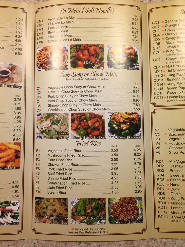 Menu at Chef Peng Chinese Restaurant, Garrett