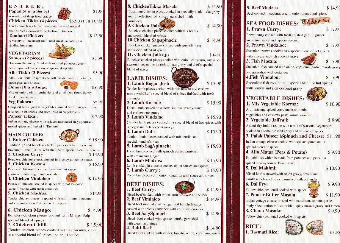 Menu at Espresso cafe & curry, Whyalla