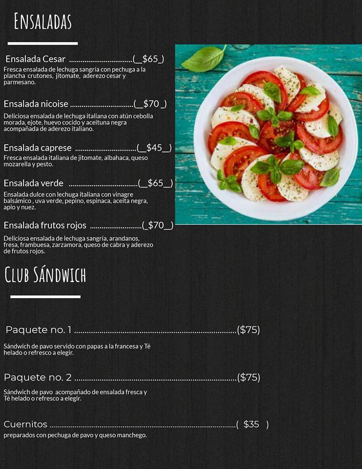 Menu at La Colonial, Mexico City, san andres de la sierra 69
