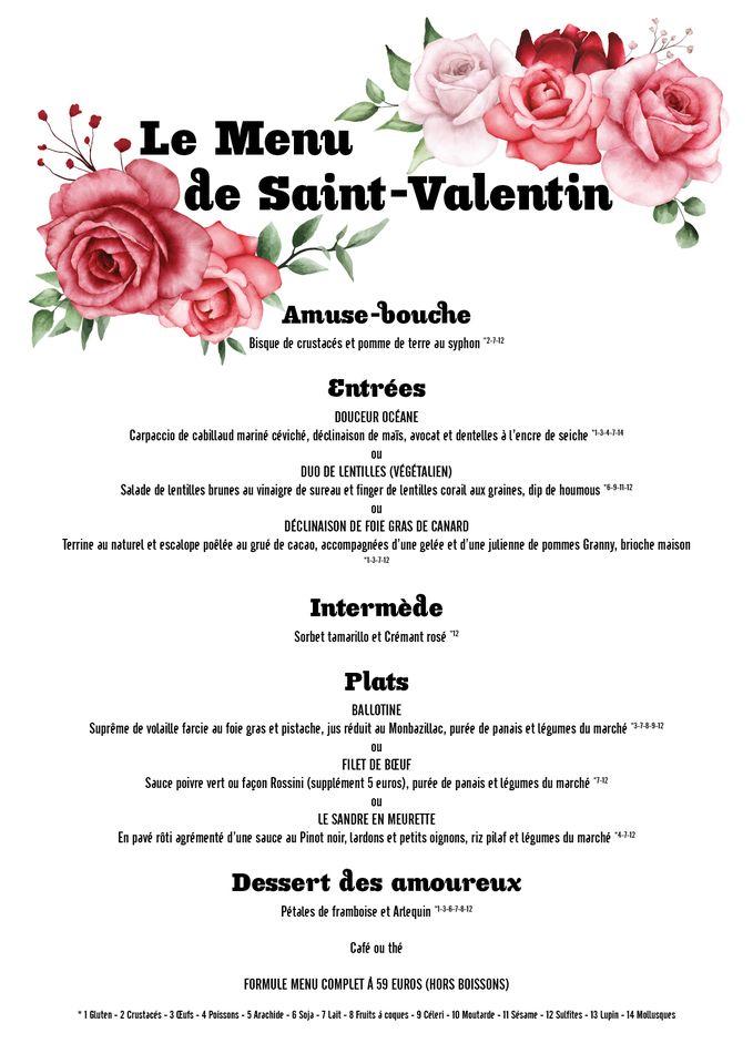Menu au La table de Frank restaurant, Steinfort