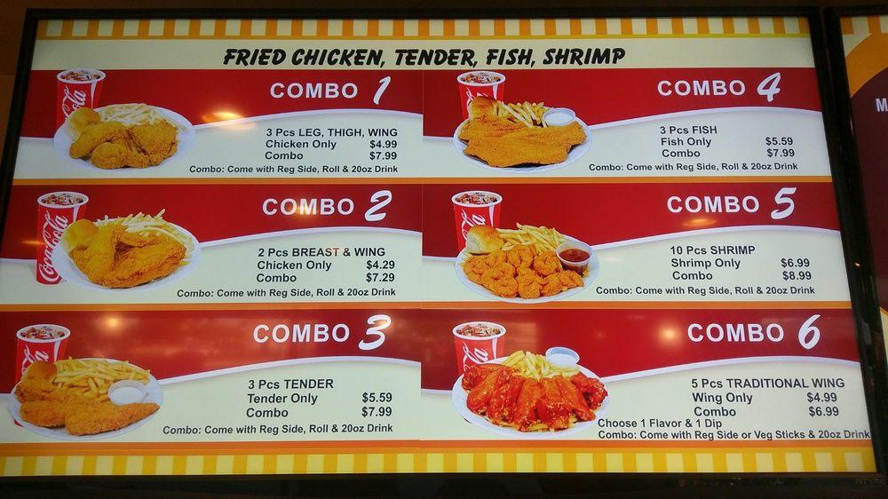 Menu at Louisiana Fried Chicken restaurant, Chandler