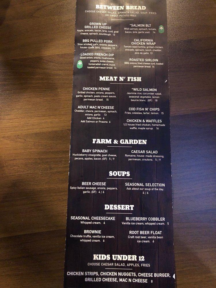 Menu at The Filling Station Post Falls restaurant, Post Falls