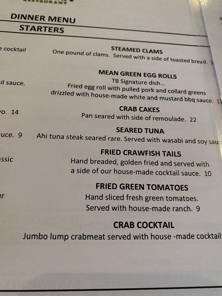 Menu at Tom Brown's Restaurant - Madison, Madison