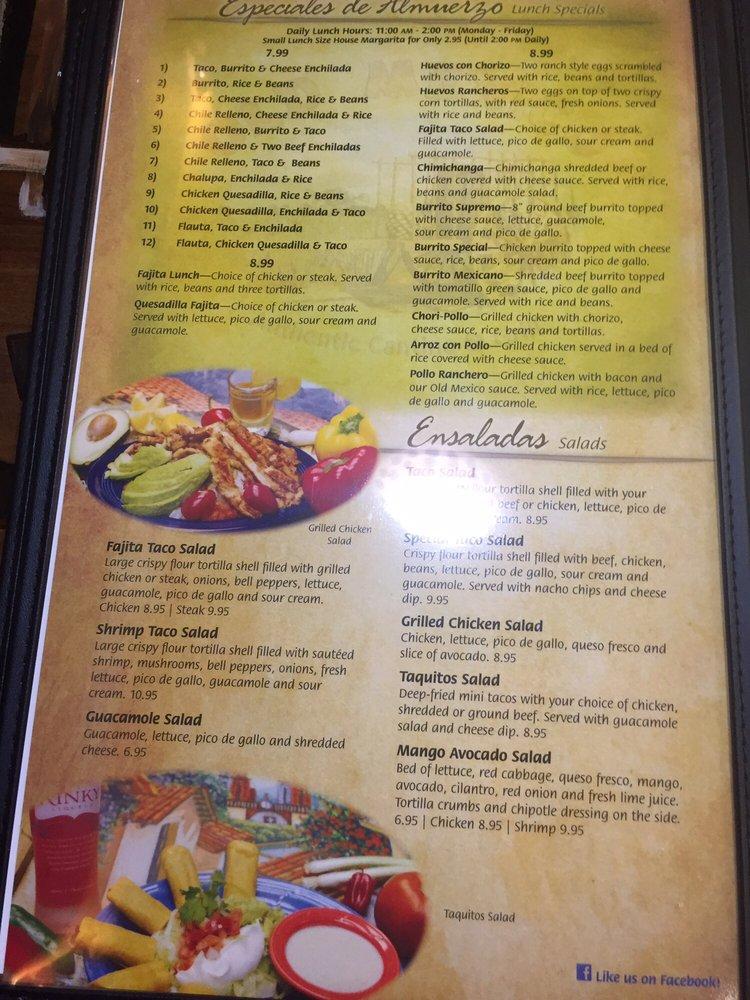 Menu at Old Mexico Cantina & Grille restaurant, Suamico