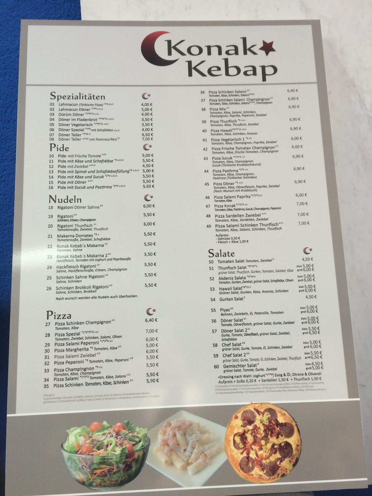 Speisekarte von Konak Kebab restaurant, Kümmersbruck, Prechtlstraße 1