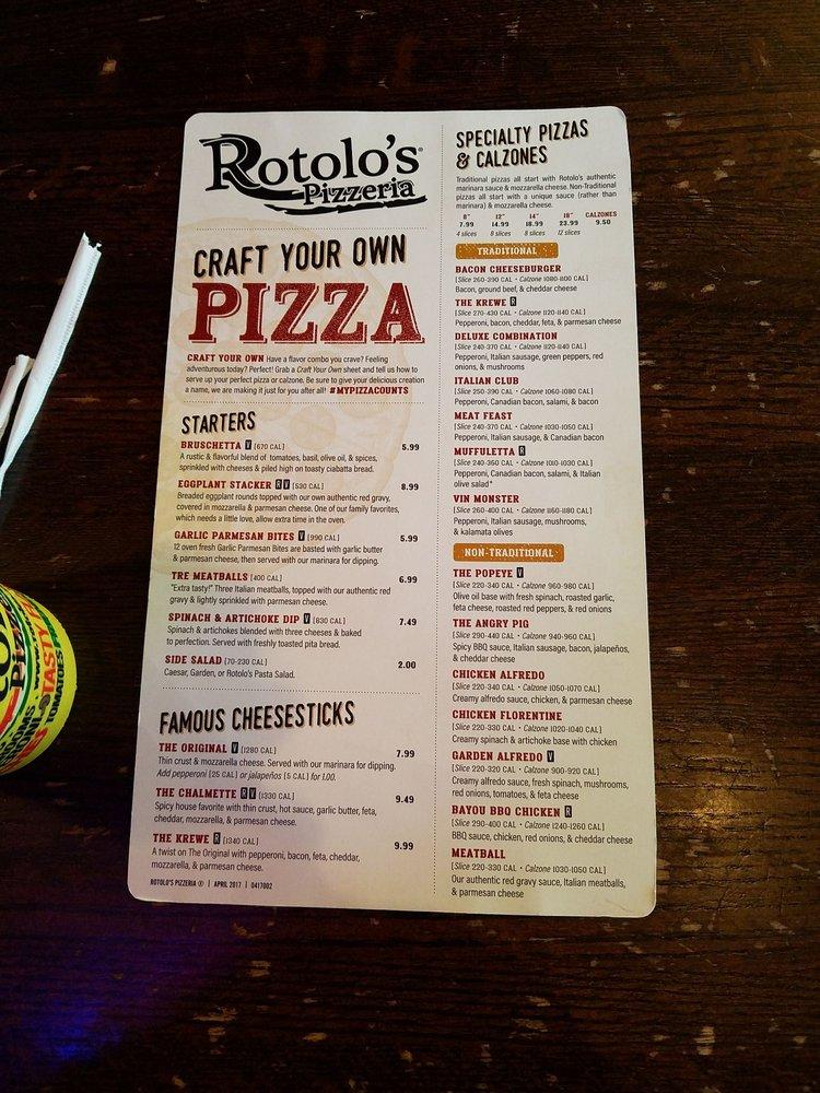 Menu at Rotolo's Pizzeria, Denham Springs, LA-16 ste a ste a